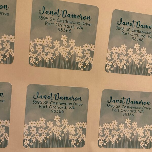 Fall Tree Address Labels Unique Gift 1 X 2.5 Inch Glossy or Matte ...