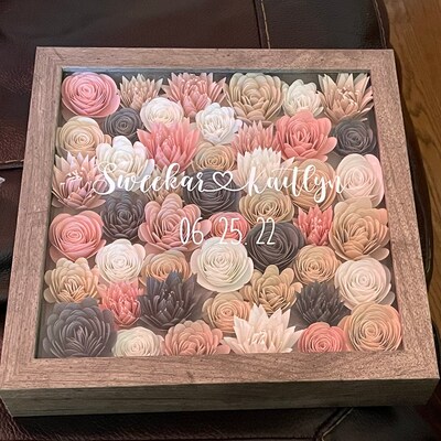 Customizable Flower Shadow Box - Etsy