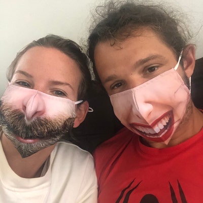 4 Pack Funny Face Masks - Etsy