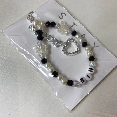 Customizable Kpop Beaded Charm Keychain and Phone Lanyard Personalize ...