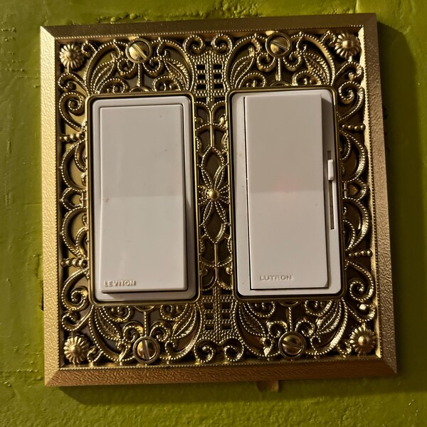 Gold Plug Covers, Brass Covers, Switch Plates, FREE SCREWS, Light ...