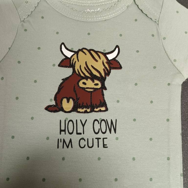 Holy Cow I'm Cute SVG - Png - Dxf - Pdf - Cricut Cut File - Baby Cow ...