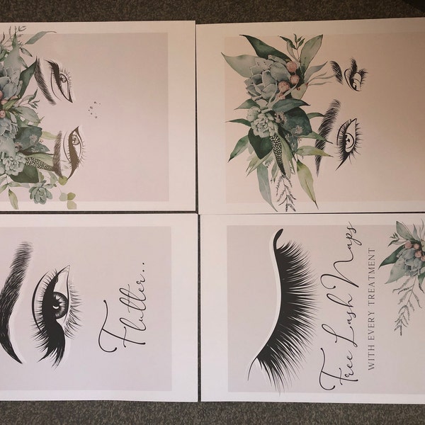 Pink Lash Techs Wall Decor Bundle, Beautician Gifts, Beauty Salon ...