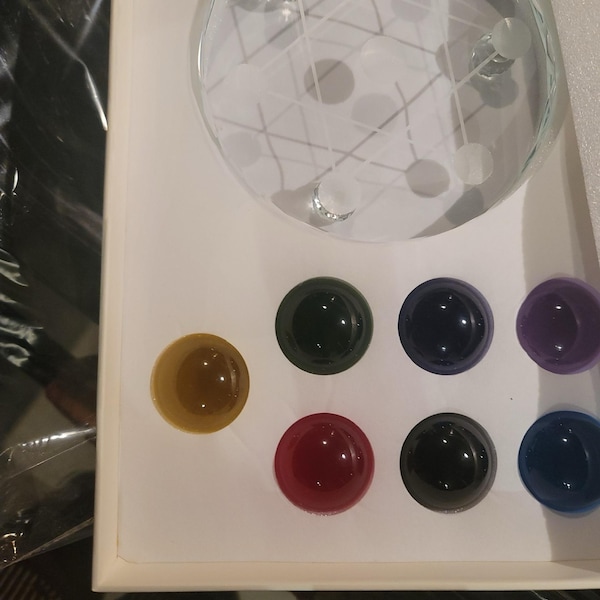 Set of 7 FF7 Crystal Materia Props With Crystal Base Stand, Final ...