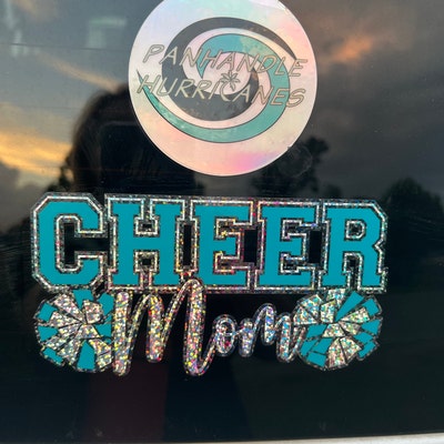 Cheer Glitter Stickers Personalized Cheerleader Pom Poms - Etsy