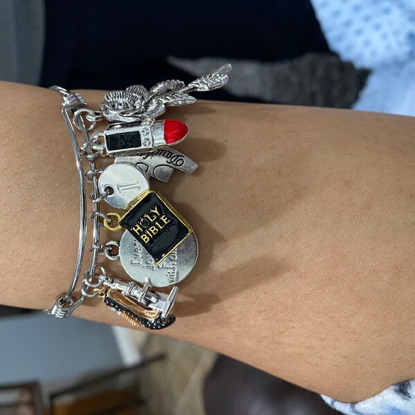 CHARM BRACELET, Personalized Charm Bracelet, Custom Charm Bracelet ...