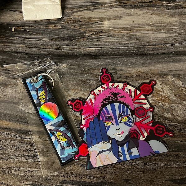 Anime Embroidered Keychain Jet Tag for Otaku Fans, Kawaii Gift, Bag ...