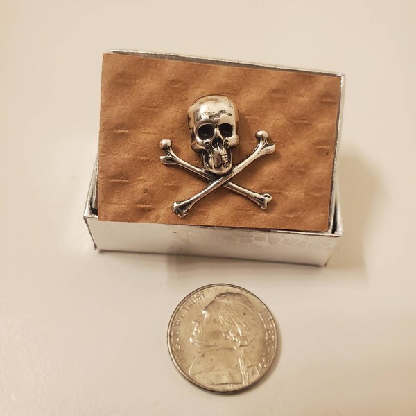 Small Mini Skull Tie Tack Steampunk Skull & Crossbones Gothic Victorian ...