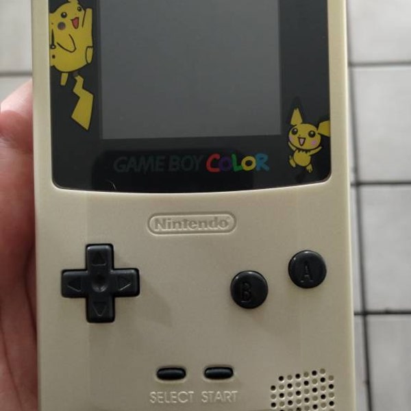 Game Boy PIKACHU IPS BACKLIT Nintendo Gameboy Color and Free Game! With ...