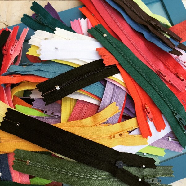 Navy Blue Zippers, Handbag Zippers, Purse Zippers, 10 Zippers, Ykk ...