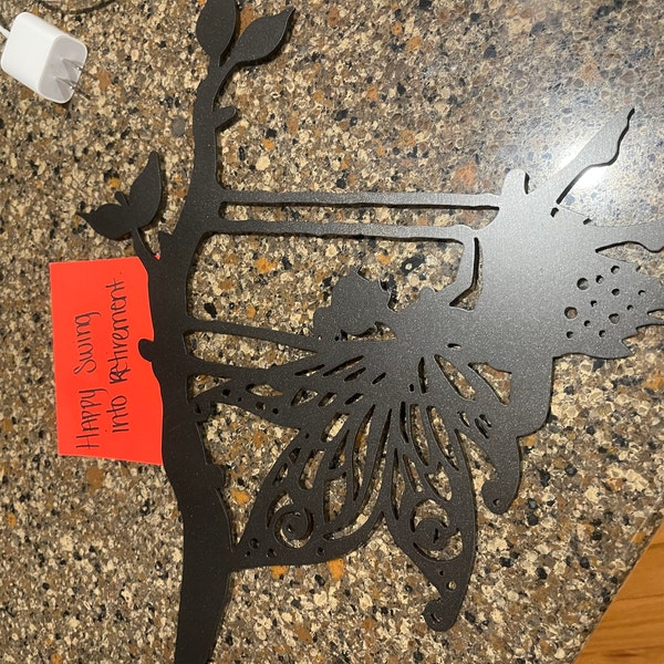 Fairy Metal Tree Stake | Fairy Yard Sign | Fairy Garden Decor | Patio ...