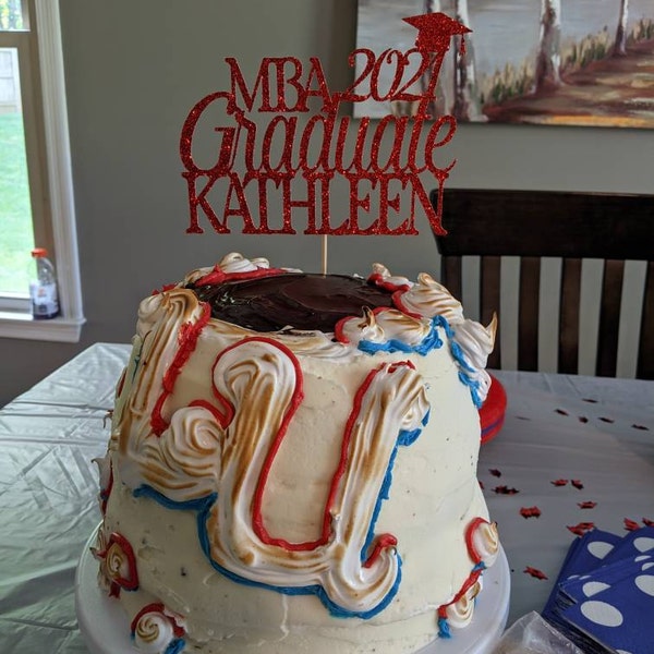 Graduation Cake Topper, Personalized Graduation Cake Topper, High ...