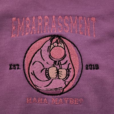 Cartoon Sorrow Emotion Embroidery Design, Embroidery Sorrow Emotion ...