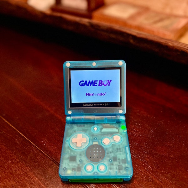 Retro Gaming Revived: Custom Modified Transparent Blue Color Gameboy ...