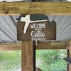 Welcome to the Catio Wood Sign, Cat Head Sign, Cat House Sign, Wood Cat ...