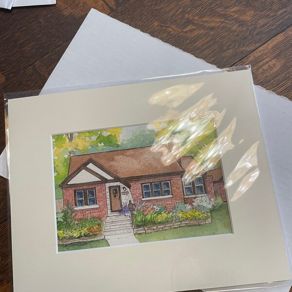 House Drawing in Ink, Custom Architectural Sketch of Your Home From ...