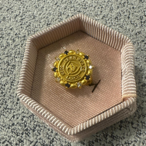 Personalized University Graduation Ring – Custom College Class Ring in ...