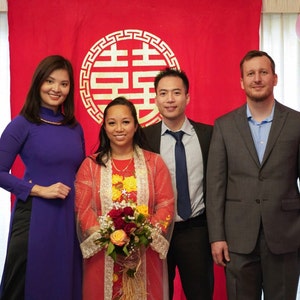 Pink Vietnamese Traditional Ao Dai Long Dress With 3D Flower , Including Pants - Etsy