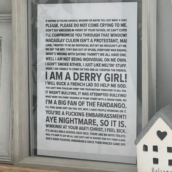 Derry Girls Quotes (A5, A4, A3 Poster or Print) - Etsy
