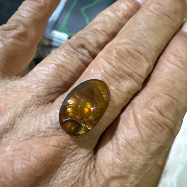 Exotic Fire Agate for Designers | Unique Mexican Fire Agate Cabochon ...