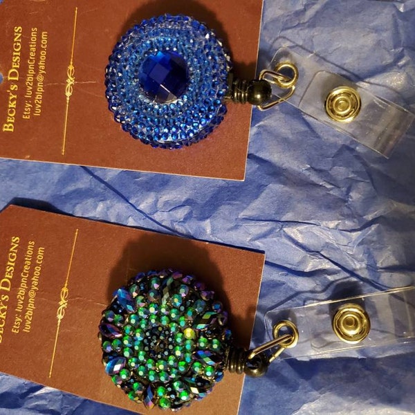 Blue and Purple Blinged Trinket/jewelry Box. - Etsy