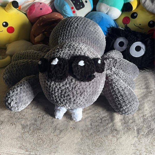 Huge Tarantula Crochet Amigurumi Pattern, Big Spider, Bug, Insect, Tony ...
