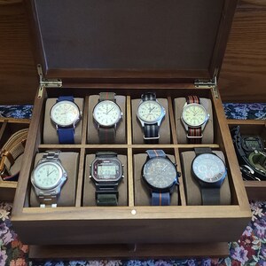 Personalized Watch Box for Men, 8 Divider Slots Engraved Wooden Jewelry ...