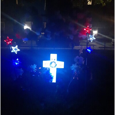 Solar Lighted Cross - Etsy