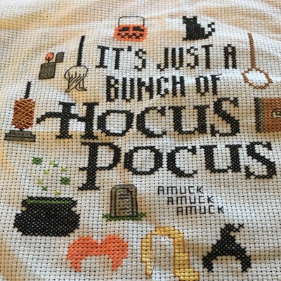 It's Just a Bunch of Hocus Pocus Circle Cross Stitch Pattern PATTERN ...