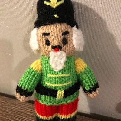 Christmas Nutcracker Doll Decoration Toy Knitting Pattern - Etsy UK