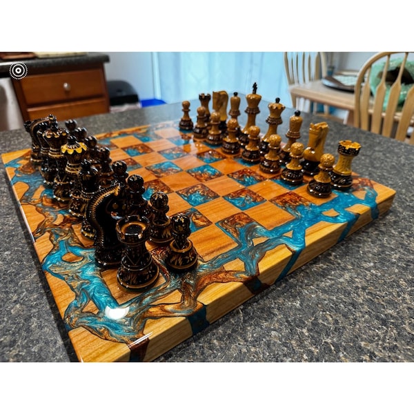 Customizable Epoxy Resin Chess Board - Etsy