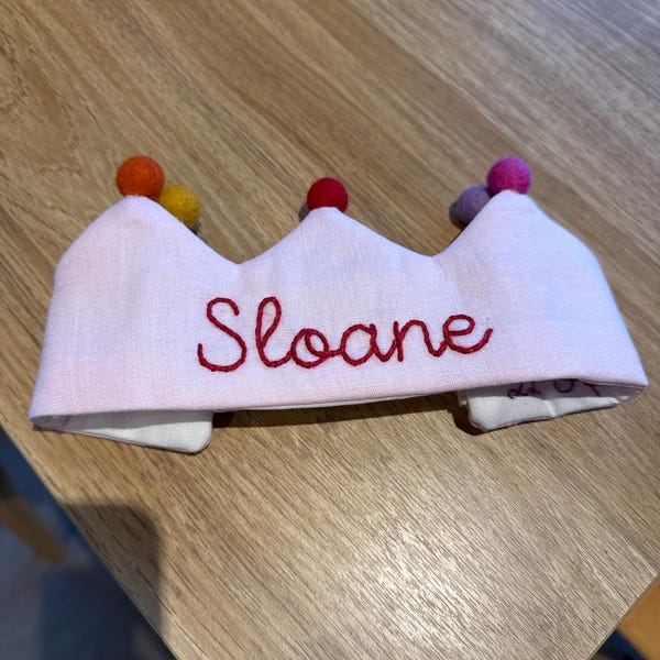 Number and Star Custom Linen Crown for Kids & Children's Birthday ...