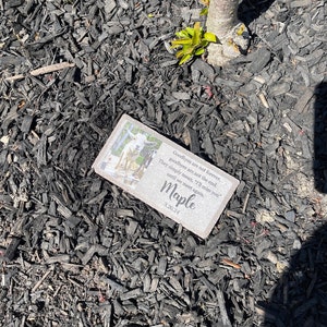 Personalized Cat Memorial Stone. 8x4 Stone Brick. Burial Marker. Indoor ...