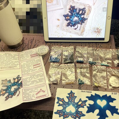 DIY Beaded Brooch Kit Bag,diy Embroidery Kit,brooch Handmade,floral ...