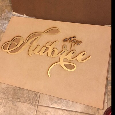 Gold Baby Name Sign Calligraphy Font - Etsy