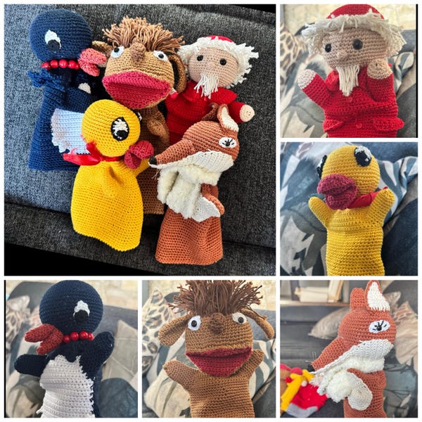 PDF Hand Puppets 1 Crocheted Crochet Pattern Dolls - Etsy