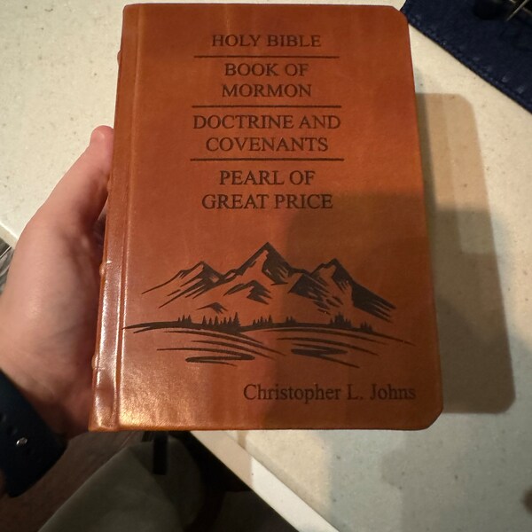 Handcrafted Leather LDS Quad: Book of Mormon, Triple Combination Holy ...