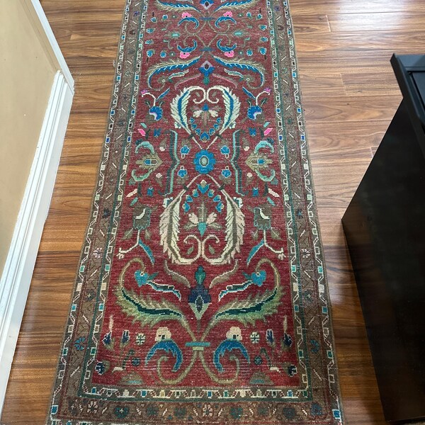 3x7 Vintage Rug, Antique Handmade Rug, Beige Turkish Area Rug, Muted ...