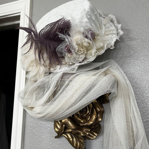 Victorian Hat Blue, Tea Party Hat Blue, Southern Hat, Somewhere in Time ...