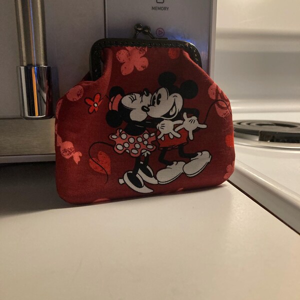 Large Mickey and Minnie Mouse Coin Purse - Etsy