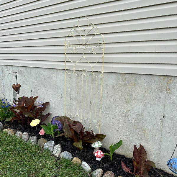 Wrought Iron 25" Cone Topiary Flower Trellis, Metal Plant Climber ...