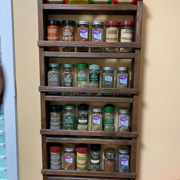 Large 5-tier Spice Rack for Kitchen, Wall Mounted - Etsy
