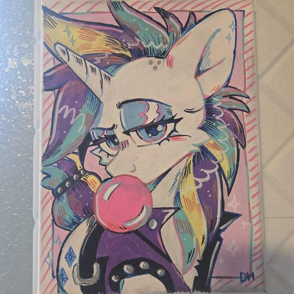 Deltarune 8x8 Matte | Kris | Character Art | Handmade | Cartoon ...