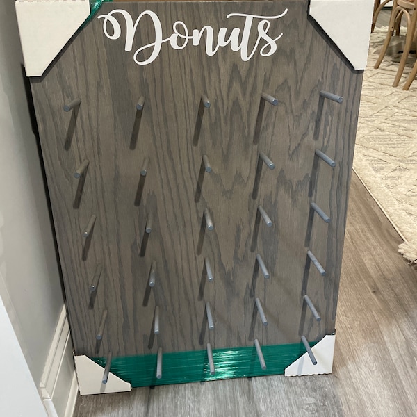Rustic Donut Wall Stand: Dessert Table Display, Holds 30/60 Doughnuts ...