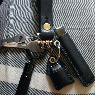 ZIPPO Lighter With Leather Key Fob Case - Etsy