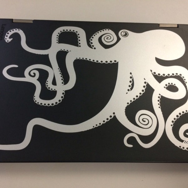 Octopus Vinyl Laptop Decal for MacBook and PC: Sea Creature Laptop ...
