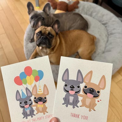 Tangled Frenchie Handmade French Bulldog Holiday Christmas Greeting ...