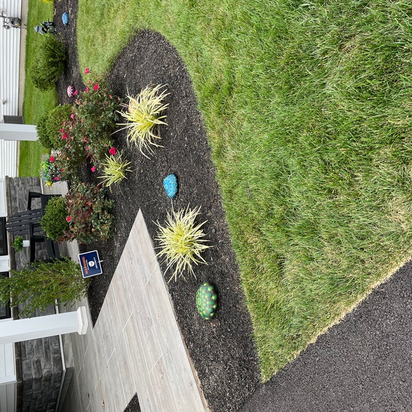 A Set of 7 Rocks, Each Painted With a Beautiful Color of the Rainbow ...
