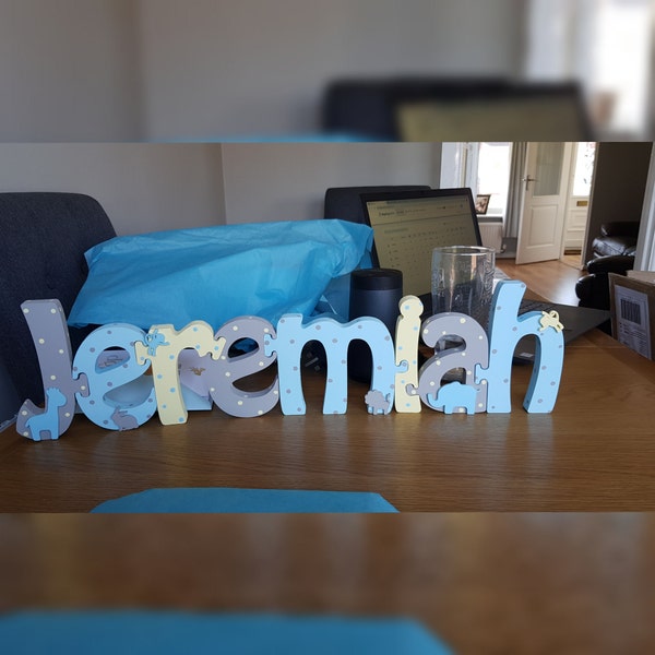 Wooden Name Puzzle, Laser Cut Name Sign, Name Jigsaw, Jigsaw Name ...