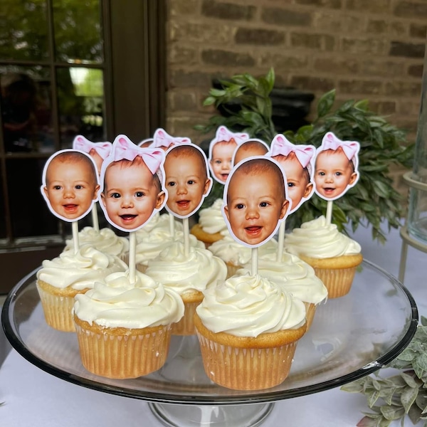 Custom Face Cupcake Toppers | Birthday Party Cupcake Toppers | Party ...